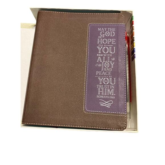 Accents | Niv Beautiful Word Coloring Bible Leathersoft Brown Unused ...
